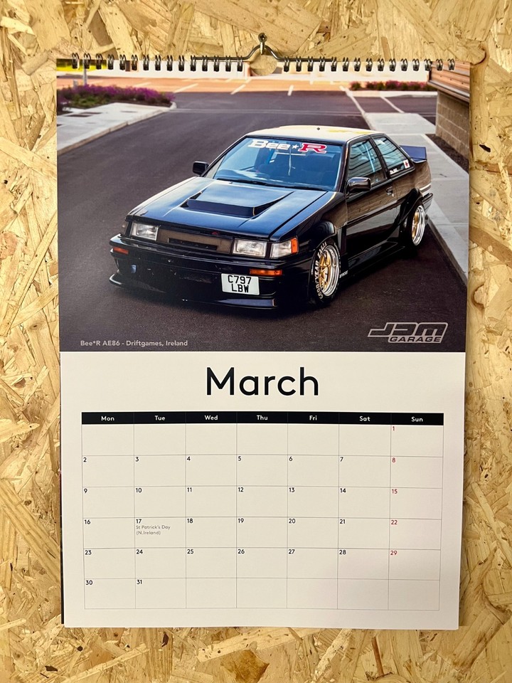 JDM Garage UK 2026 A3 Wall Calendar | eBay