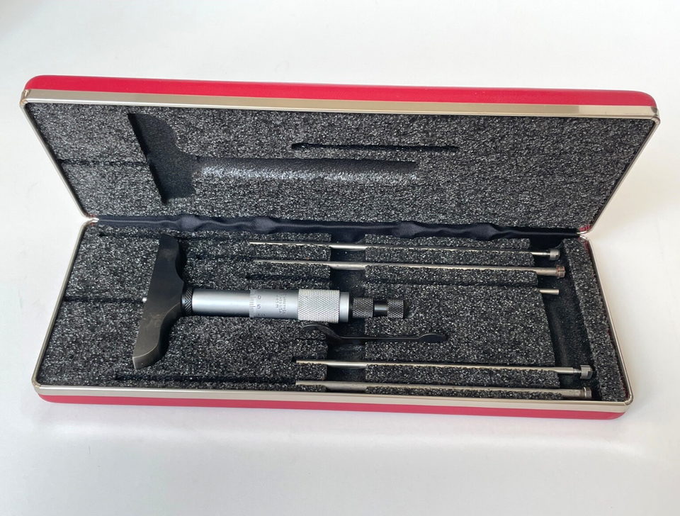 Starrett No. 445M Depth Micrometer Gage In Original Case | eBay