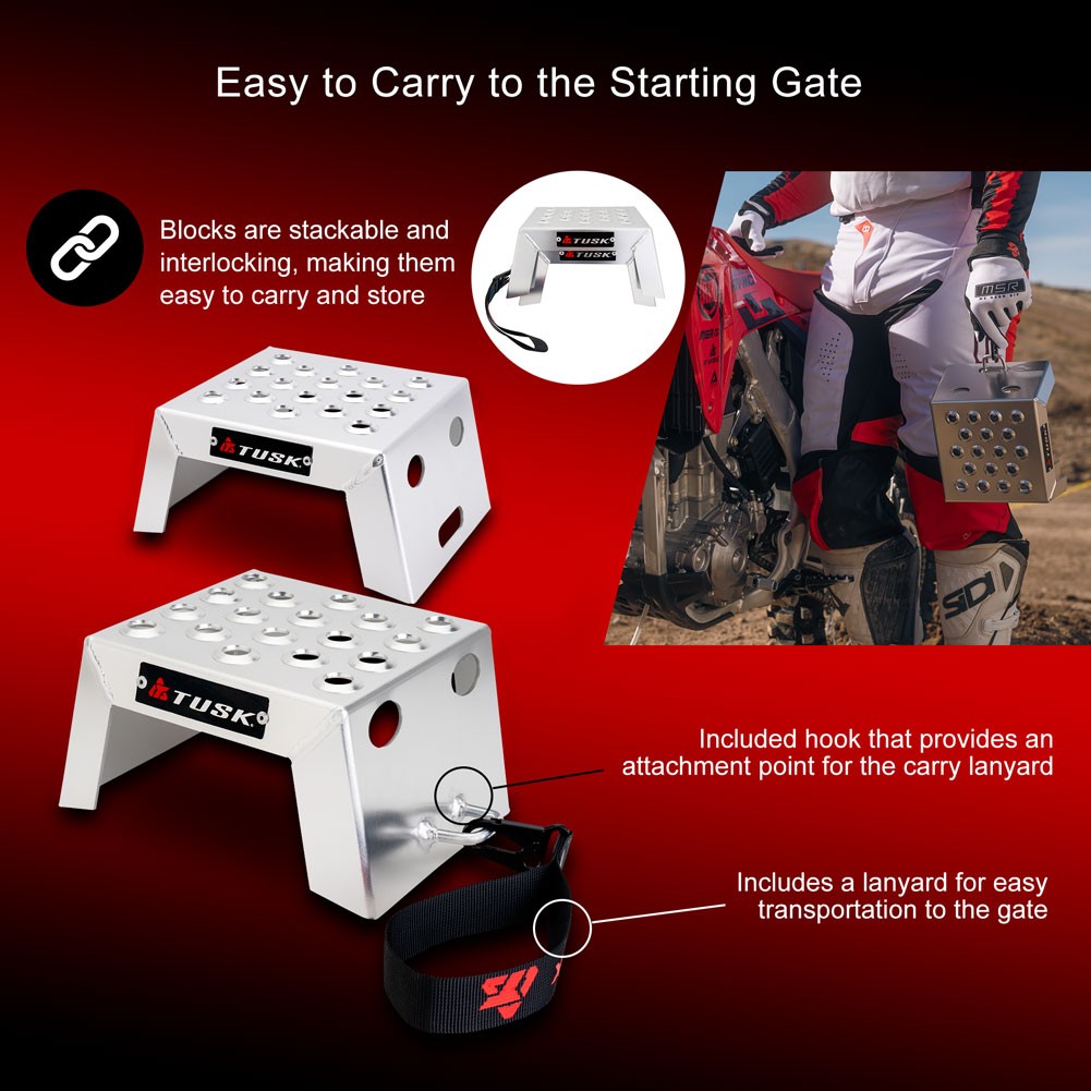 Tusk Moto Starting Blocks - Rev Red 6" | eBay