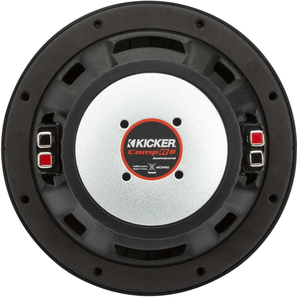 Kicker 8 Inch Comp R Woofer Includes Two 48CWR82 Virtual 2 ohm Package ...