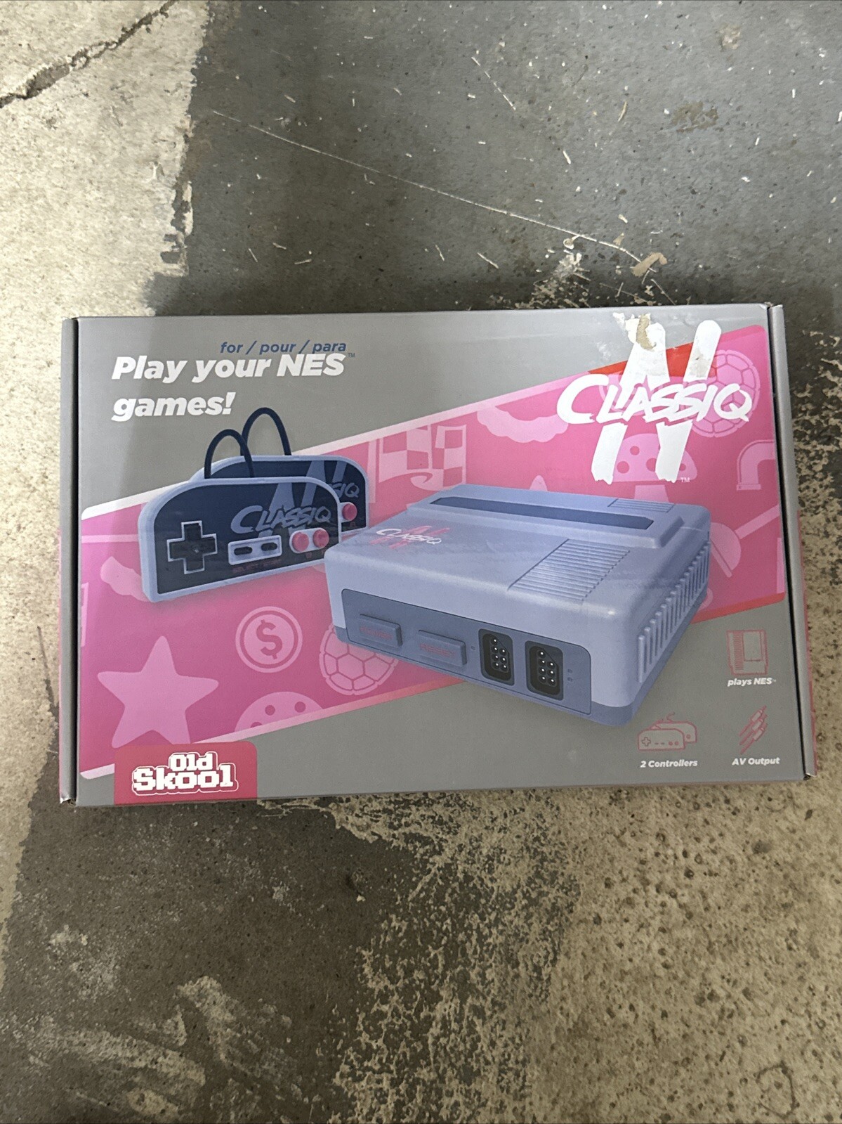 Old Skool CLASSIQ N Console Compatible w/NES- Clone System Plays 8-b ...