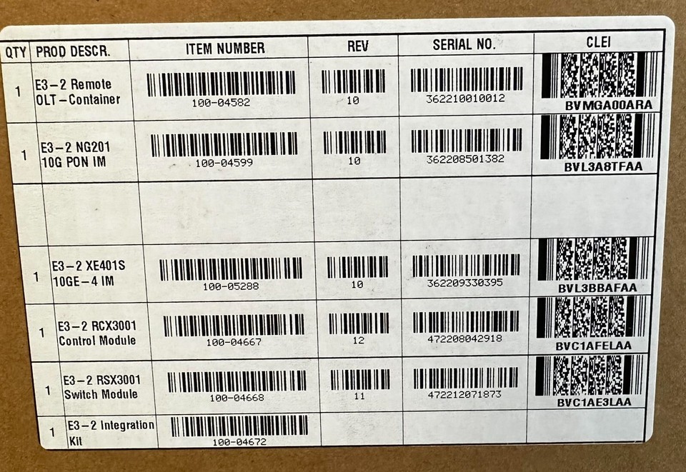 Calix E3- 2 Remote OLT Container Power 100-04582 10 (New in Box) | eBay