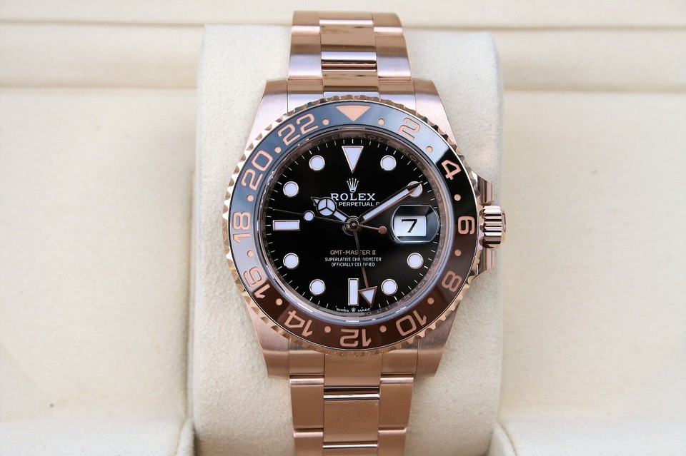 Rolex GMT-Master II "Root Beer" Black Dial Black/Brown Ceramic R/G ...