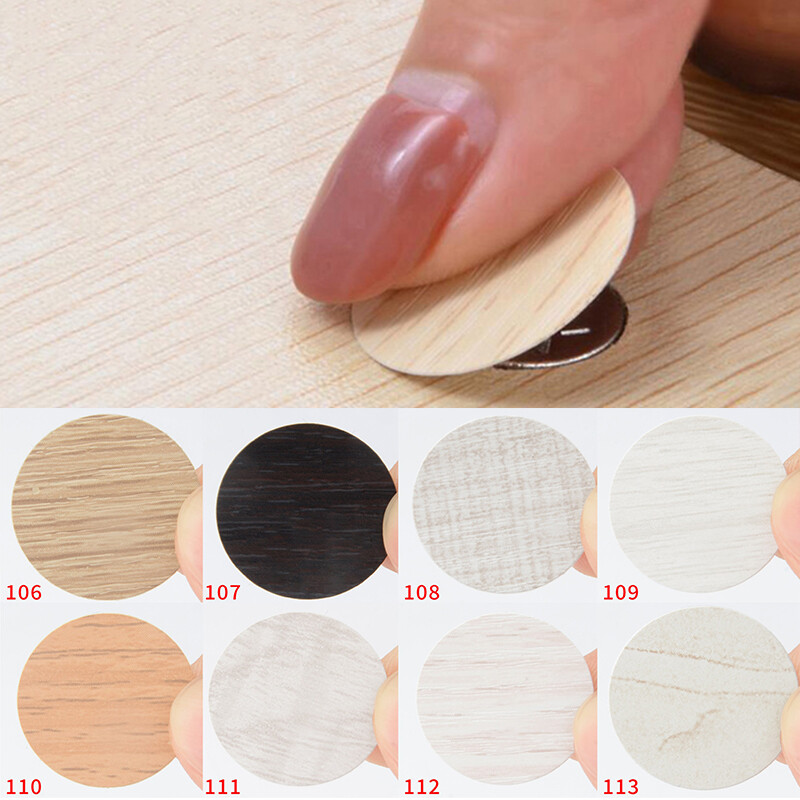 54Pcs 21mm Furniture Self Adhesive Cabinet Screw Cap Covers Hole ...