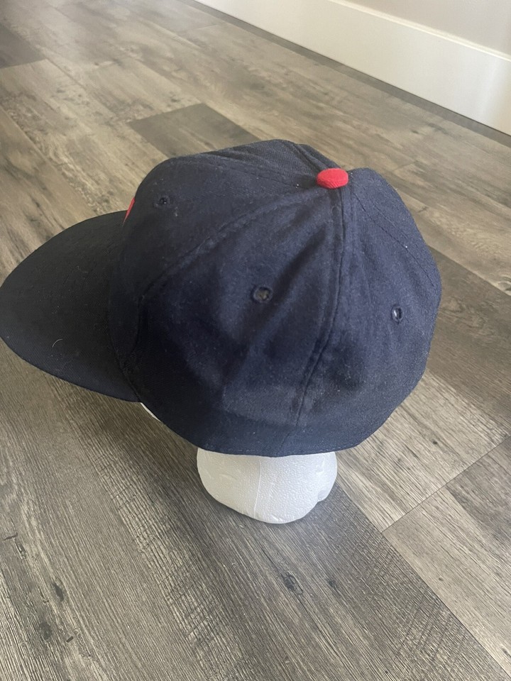 Washington Senators Vtg Roman Pro Fitted Hat Sz 7 1/8 Leather Band ...