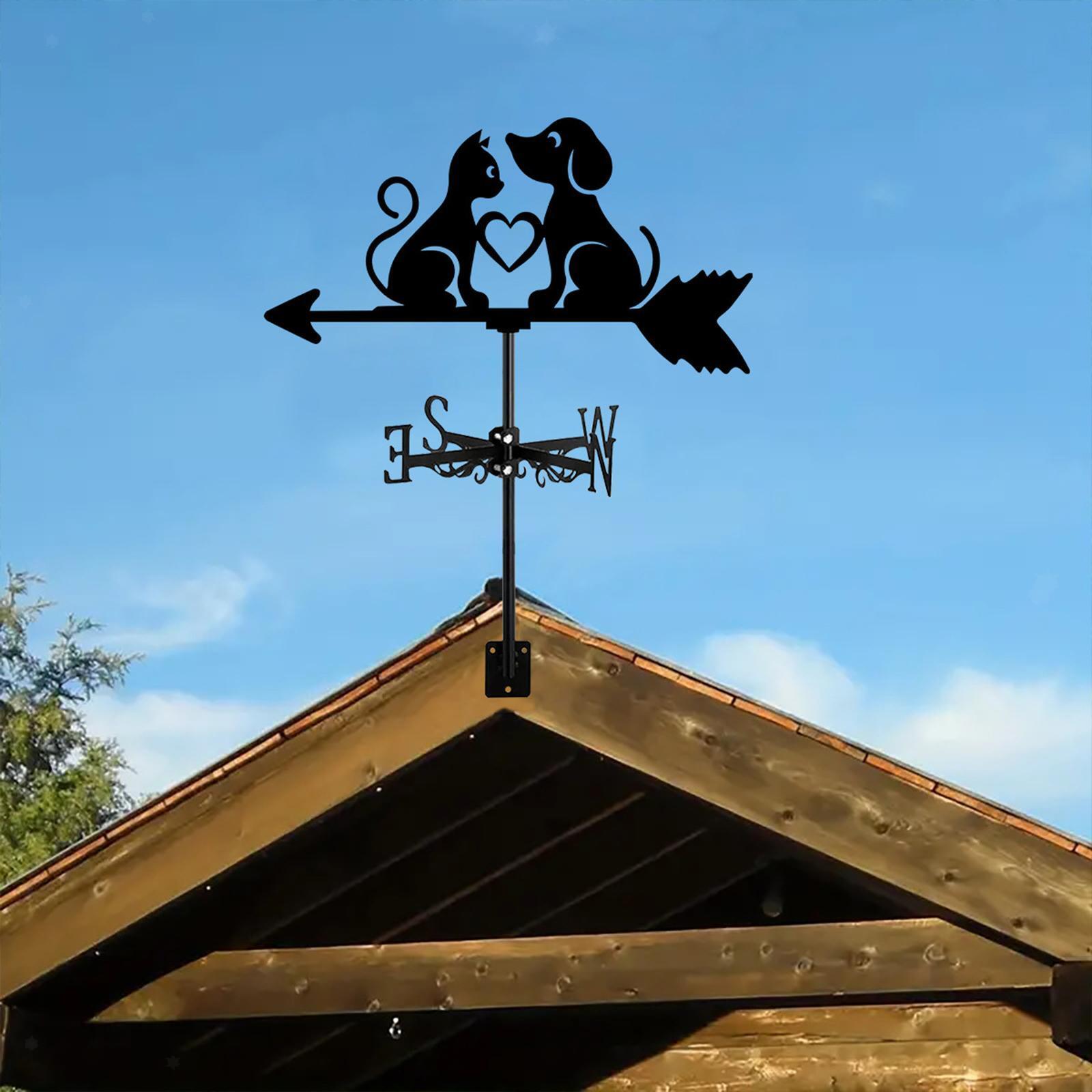 Metal Wind Vane Garden Weathervane Outdoor Roof Decoration Wind ...