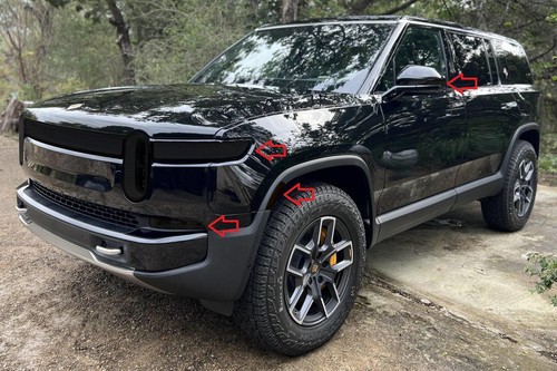 BlingLights Tinted Headlight Protective Film Covers for Rivian R1T R1S ...