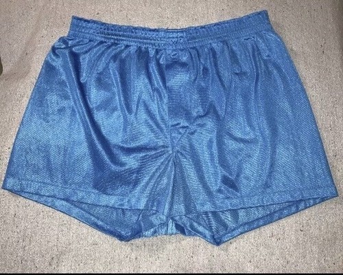 Vintage Jockey Nylon Tricot Shiny Satin Blue Boxer Shorts USA Men’s 32 ...
