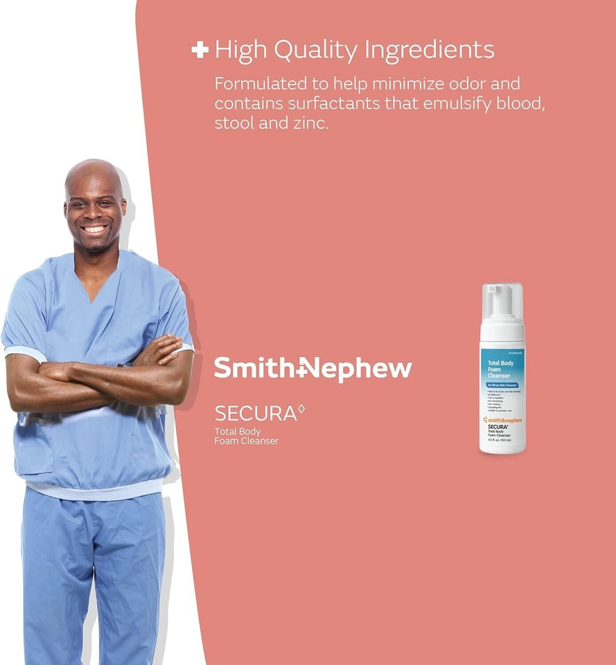 59430200 SECURA Total Body Foam Cleanser, Foaming Waterless Body ...