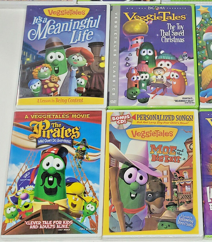 NEW 10 Lot Veggie Tales Big Idea DVDs Movie Christian Values Faith ...
