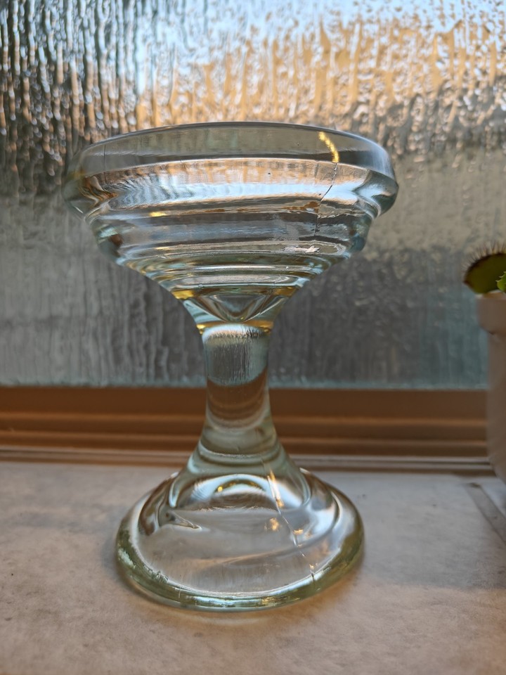 Vintage Clear Fairy Lamp Pedestal Base Tea Light Holder Bottom Stand ...