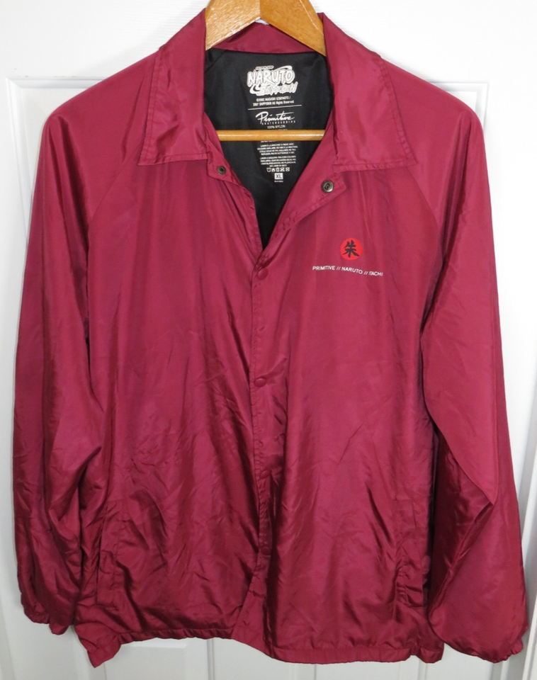 Primitive x Naruto Itachi Crows Nylon Coaches Jacket Size XL Skate ...