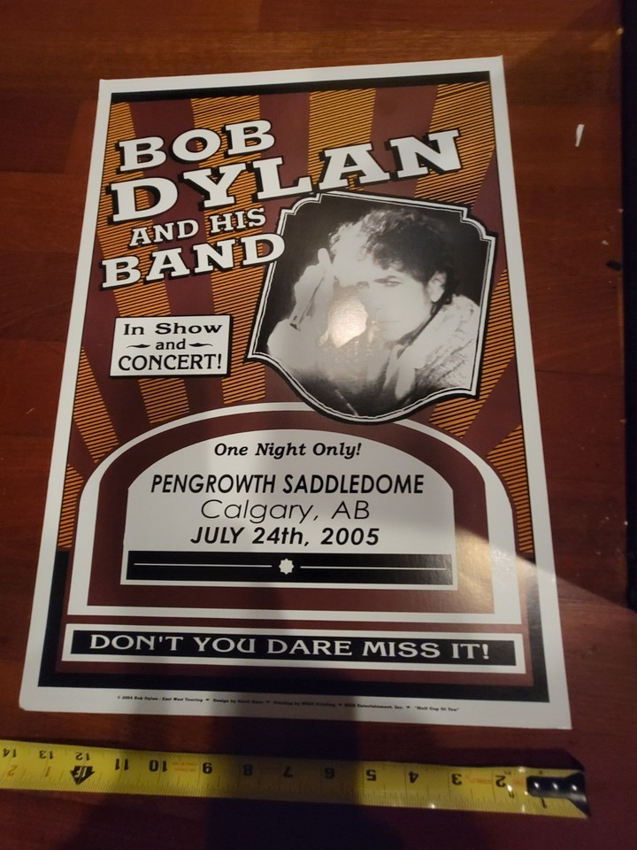 Bob Dylan Concert POSTER CALGARY ALBERTA CANADA | eBay UK