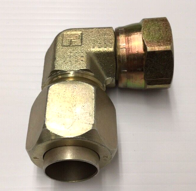 Parker 12C6BX-S Triple-Lok 37° 90° Elbow Fitting With 12mm Nut/19mm ...