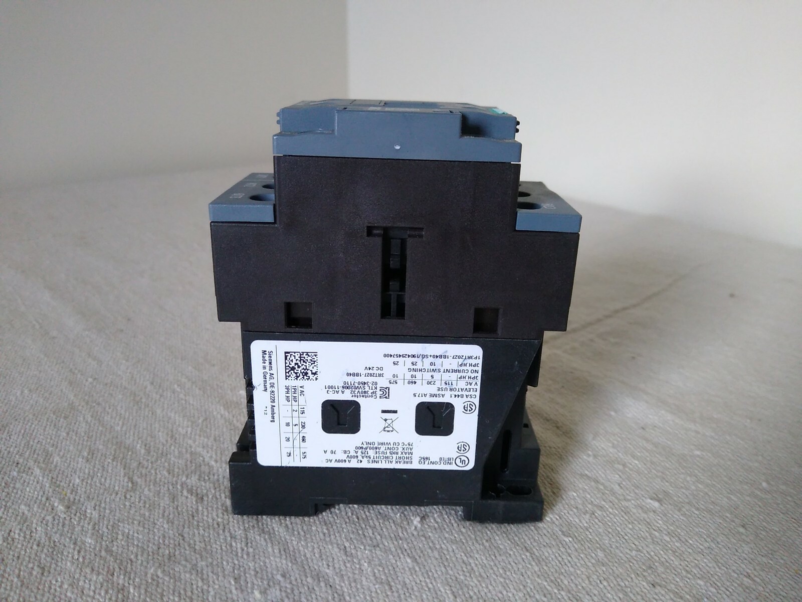 Siemens 3RT2027-1BB40 Sirius Power Contactor | eBay