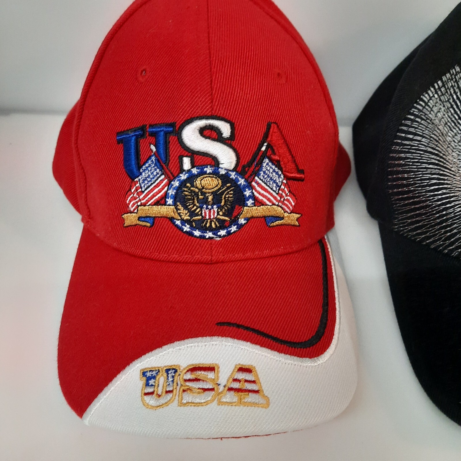 Baseball Cap USA American Flag Bald Eagle Patriotic A… - Gem