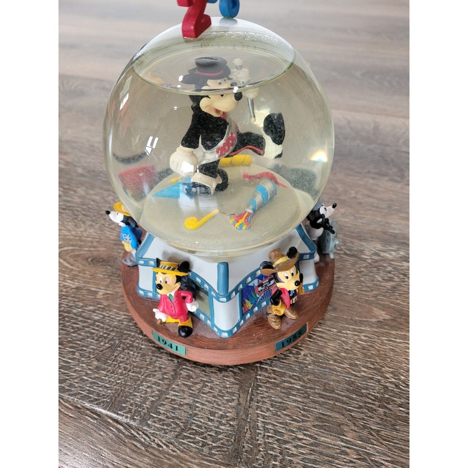 Disney 2000 Mickey Mouse Millennium Musical Water Globe 6400 As Time ...