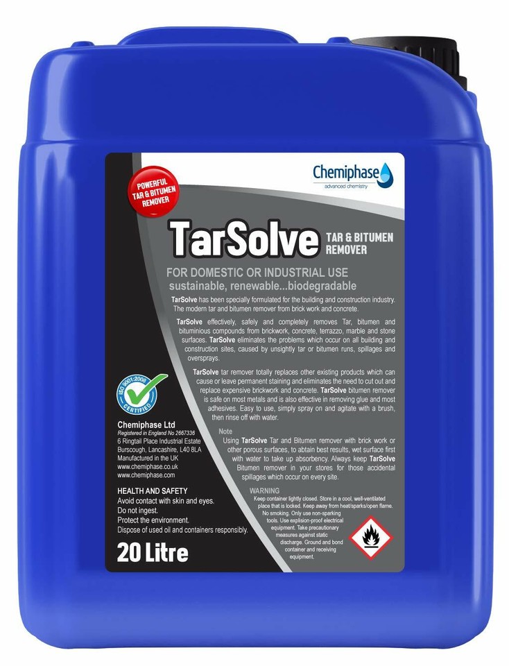TarSolve- Bitumen Cleaner and Tar Remover- 5 Litres | eBay UK