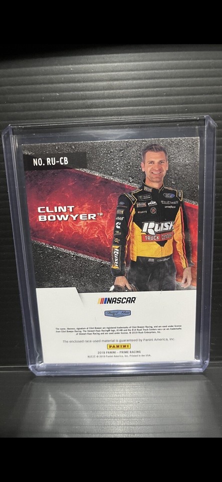 CLINT BOWYER /25 RACE USED SHEET METAL PANINI PRIME RACING 2019 *NASCAR ...