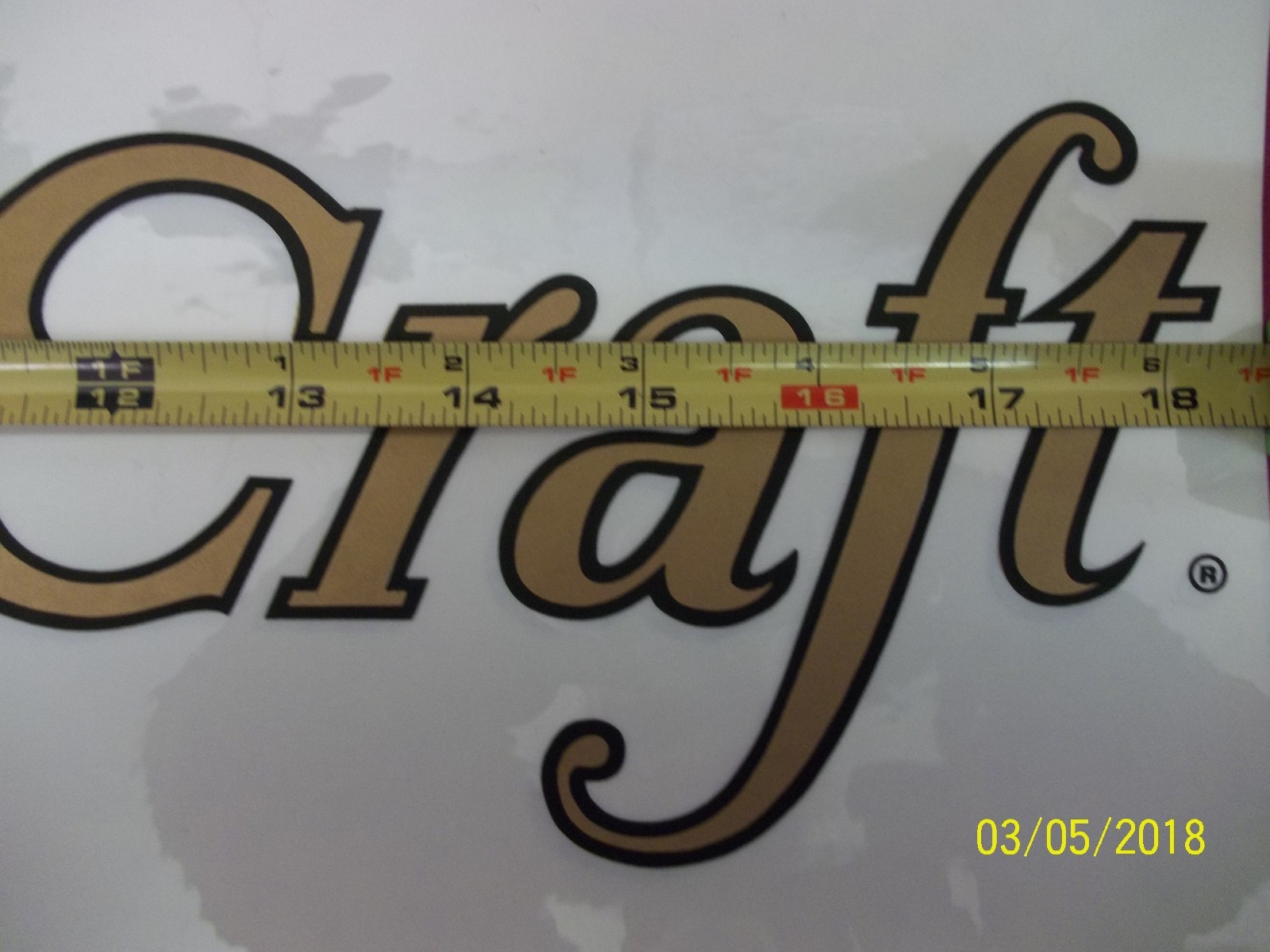 CHRIS CRAFT LOGO Gold and Black lettering 19" | eBay