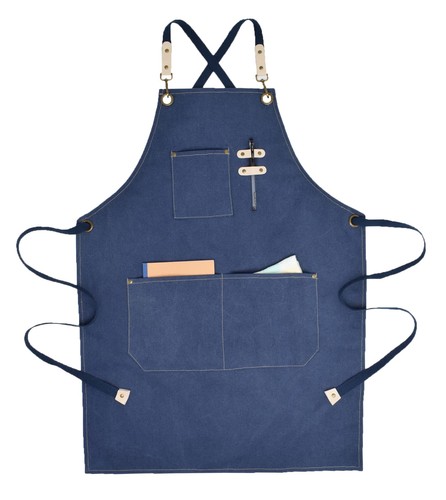 Chef Apron Cross Back Work Apron with Tool Pockets Adjustable Shop ...