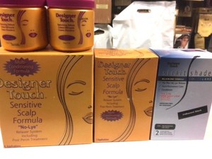 Designer Touch Sensitive Scalp No Lye Relaxer kit-Jar, Black / 2 App./4 ...
