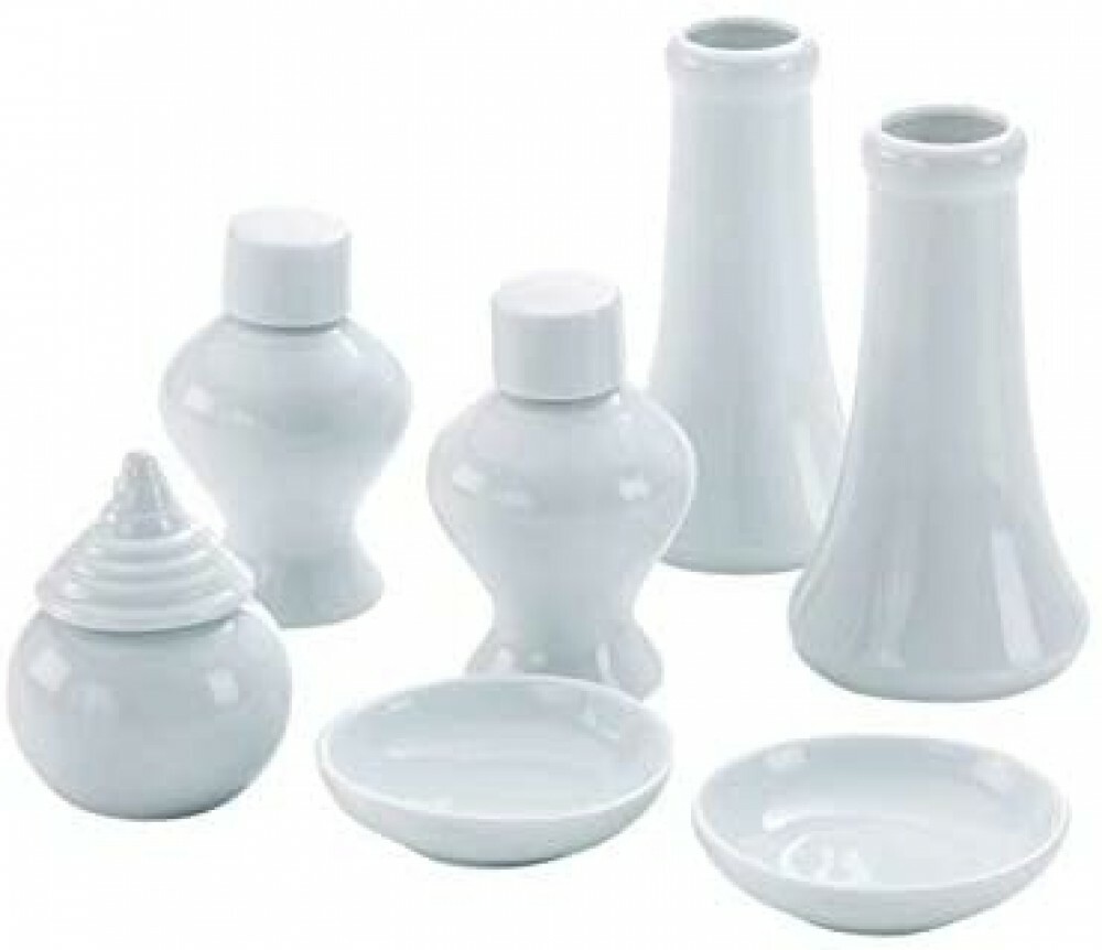 Japanese Shinto Shrine Kamidana Sacred items 7 pieces set bottle dish ...