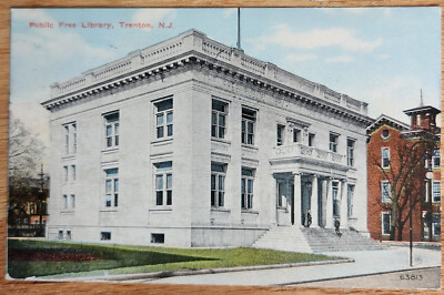 Free Public Library Trenton New Jersey NJ Postcard PC 1911 | eBay