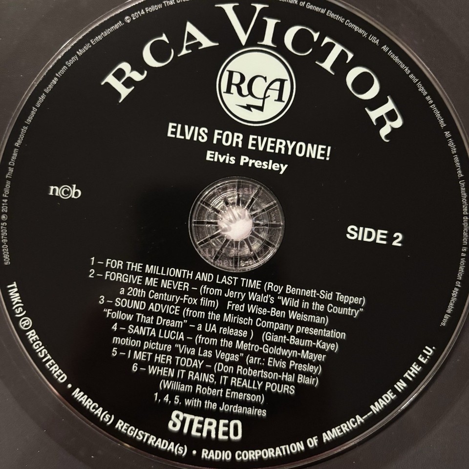 Elvis Presley For Everyone! 2 CD DELUXE EDITION FTD Follow That Dream ...