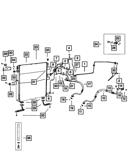 Genuine Mopar A/C Discharge Line 68092250AD | eBay