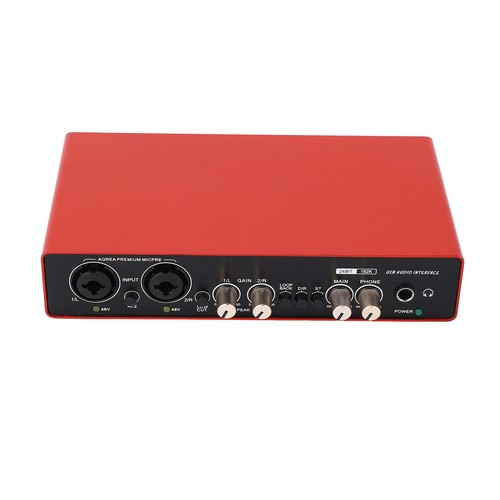 USB Audio Interface Sound Card For PC Guitar Phone Live Streaming ...