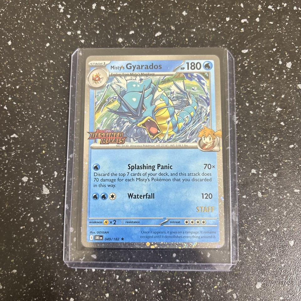 Misty’s Gyarados 049/182 Destined Rivals Prerelease STAFF Promo NM/MINT ...