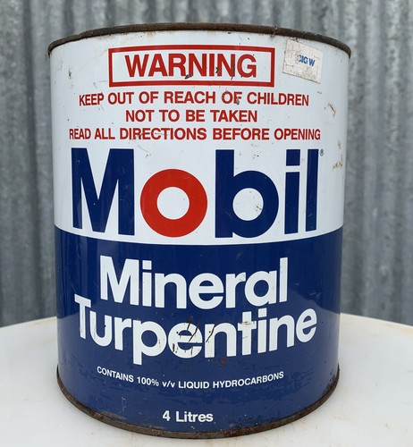 Mobil Mineral Turpentine Vintage Oil Tin | eBay