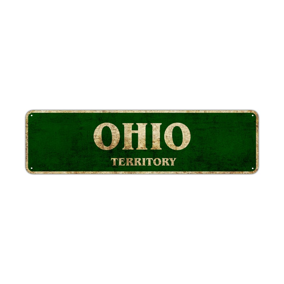 OHIO Territory Vintage Sign| Pub Bar Garage Décor US State Aluminum Tin ...