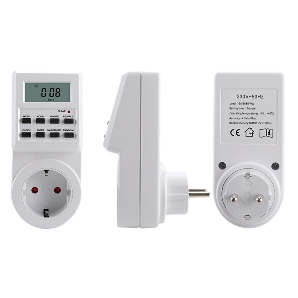 Programmable Electrical Plug-in Power Socket Timer Switch Outlet Time 50Hz/60Hz. | eBay