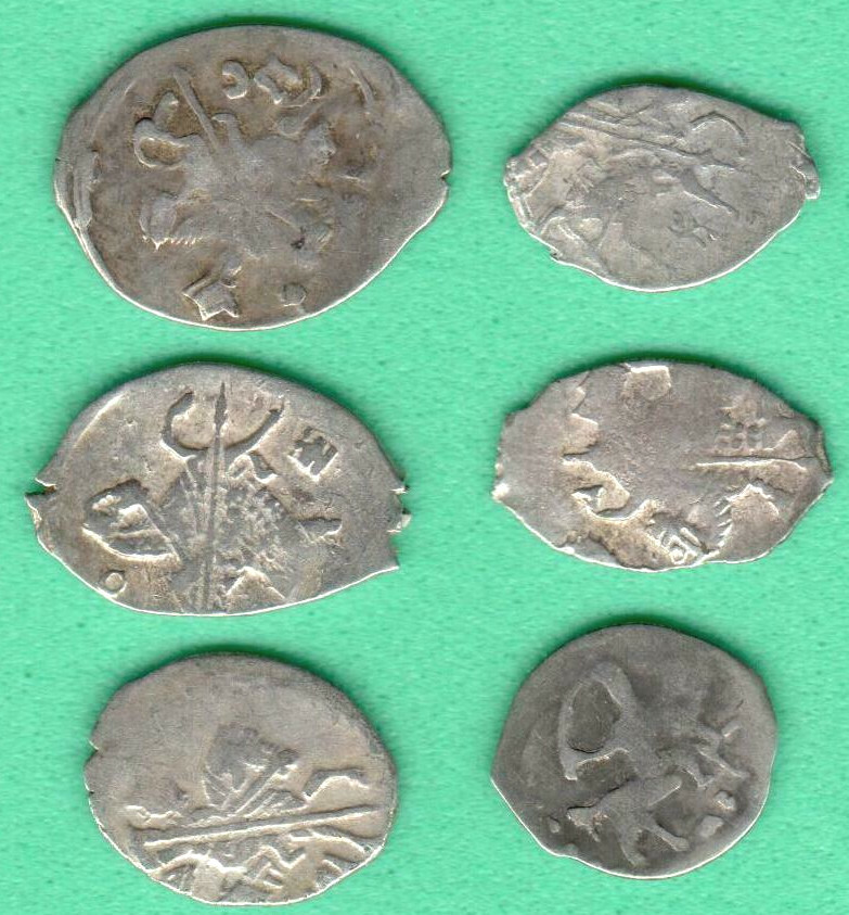 Russia Wire Solid Silver ca 1547-1613-1702 Lot of 6 coins 18 | eBay