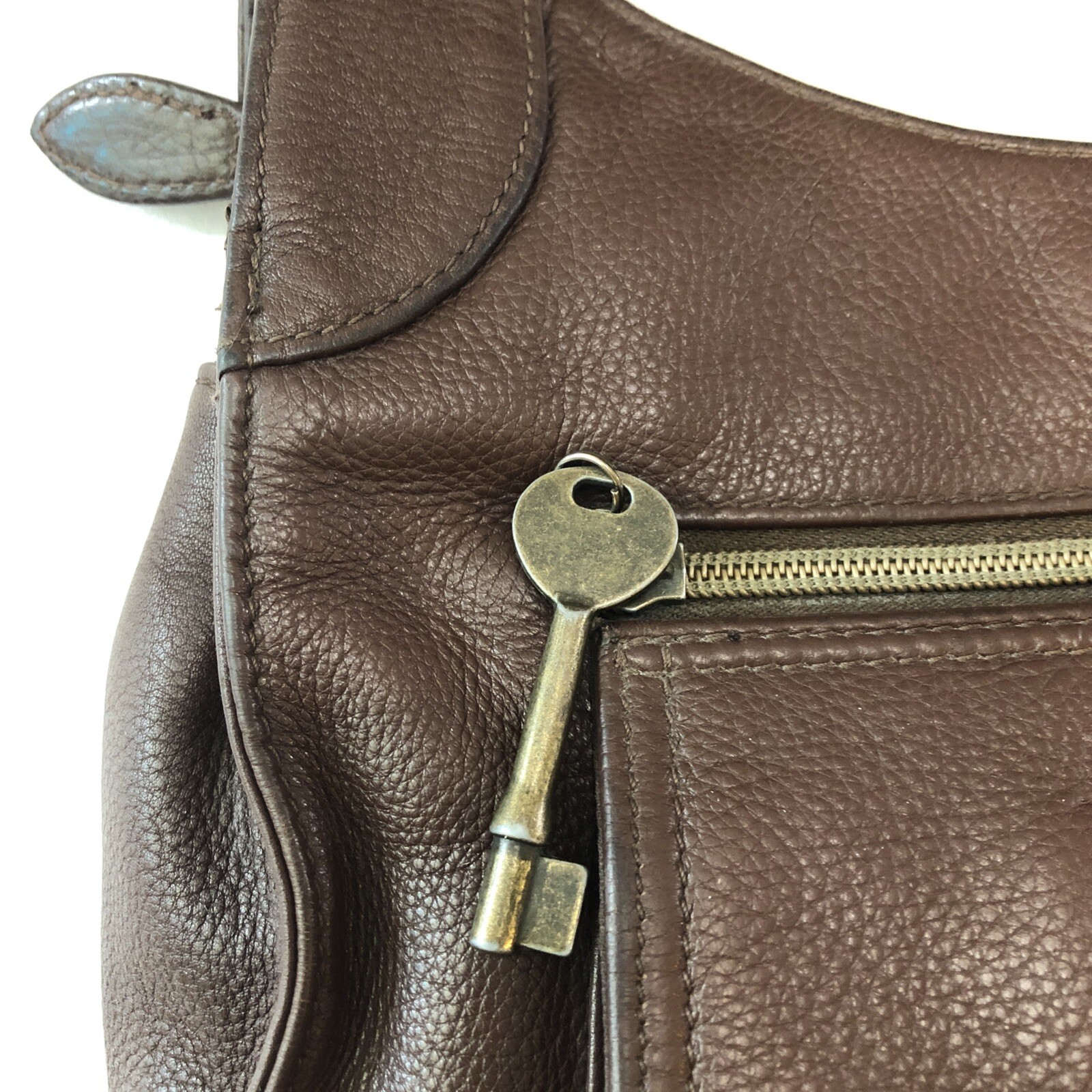 Fossil 1954 Classic #75082 Brown Pebbled Leather Cros… - Gem