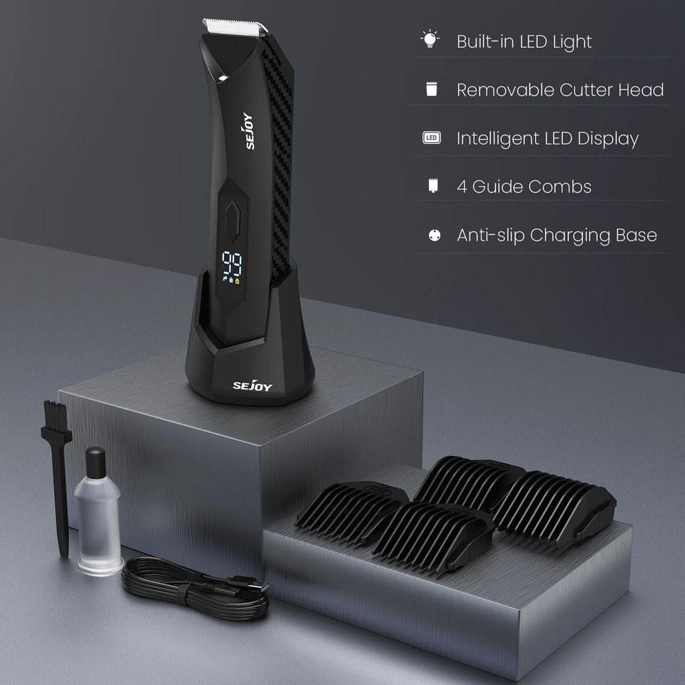 Electric Men Pubic Hair Trimmer Groin Body Hair Ball Shaver Clipper ...