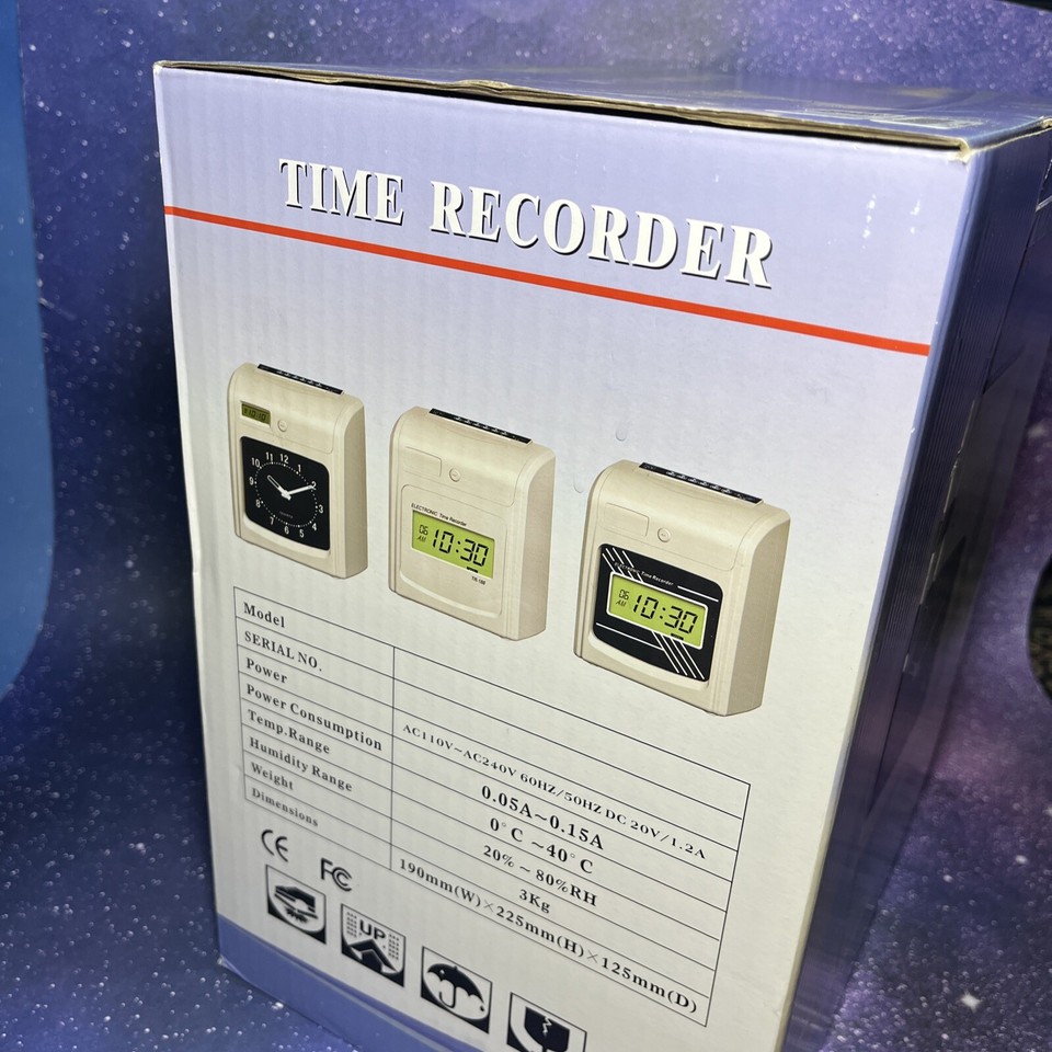 Employee Punch Card Time Clock Time Recording Time Stamp Machine | eBay