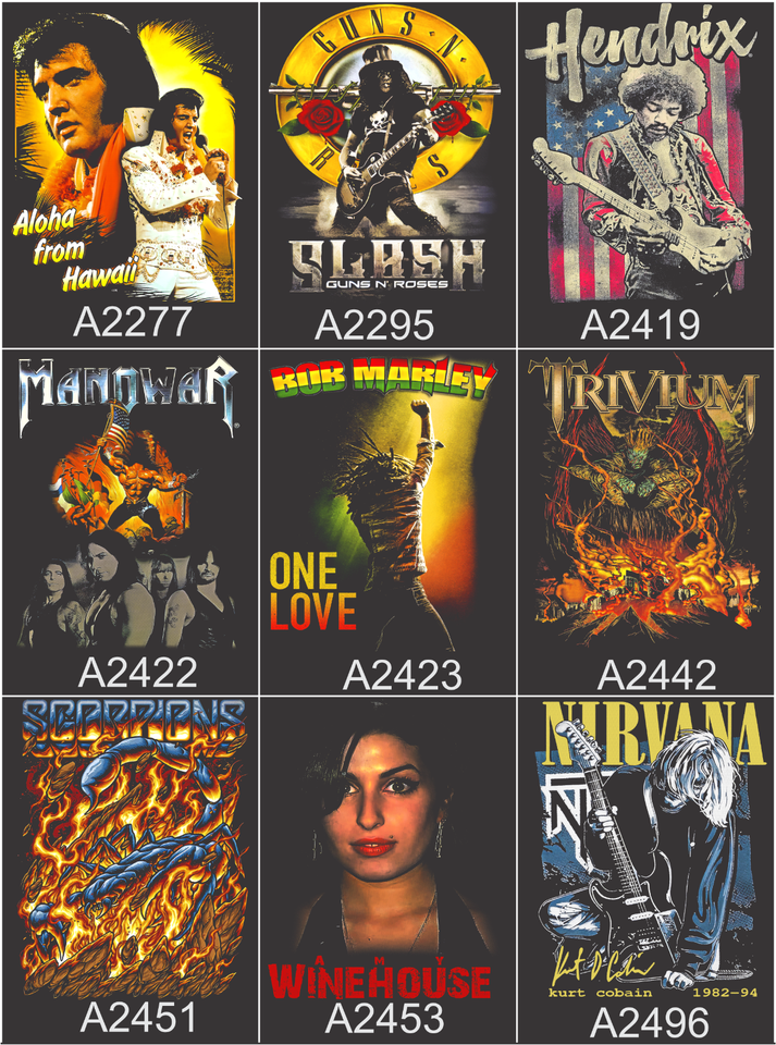 Lot of 3 Mens Rock Band Graphic T-Shirts Music Tee Bundle Concert Tour ...