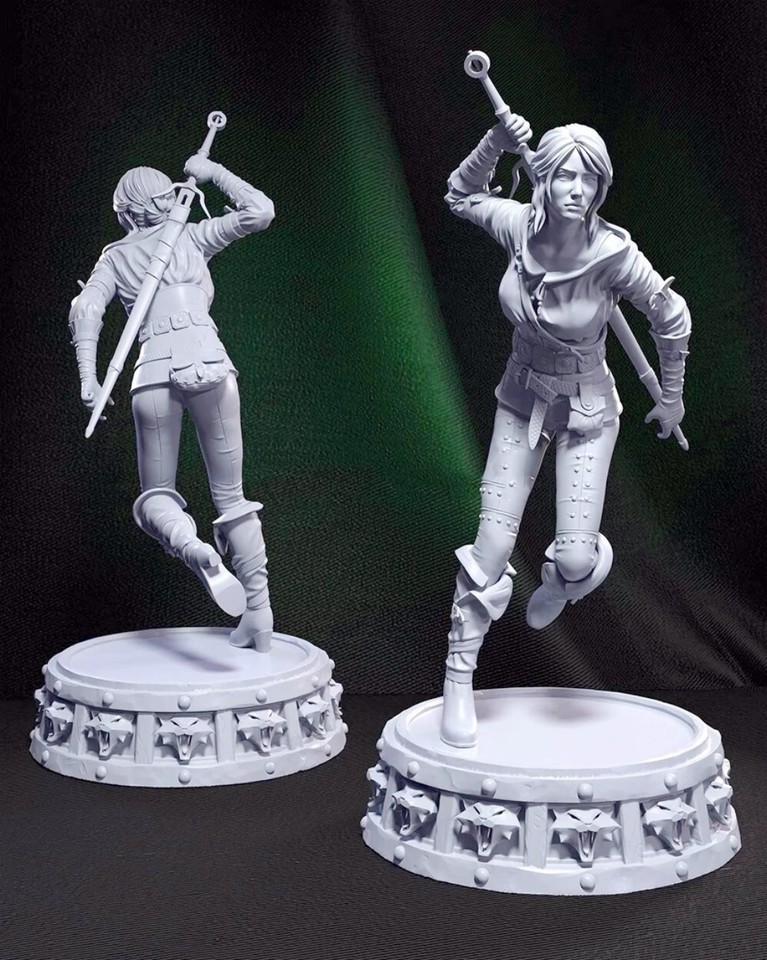 1/18 resin figure model kit Wizardry 3 female protagonist Unassembled ...