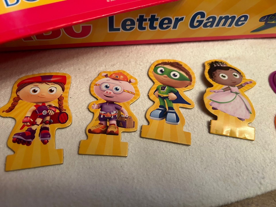PBS Kids Super Why ABC Letter Board Game University Games 2012 Complete ...