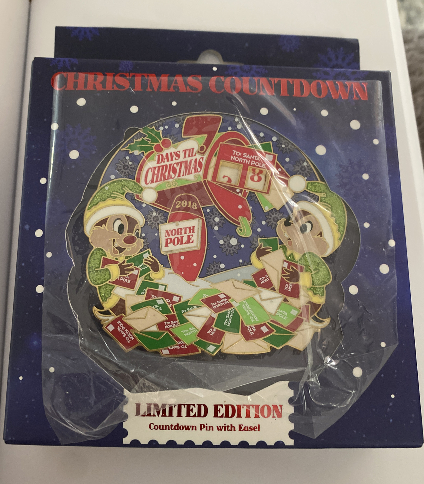 Disney Chip & Dale Christmas Countdown Jumbo Pin Le 3000 | eBay