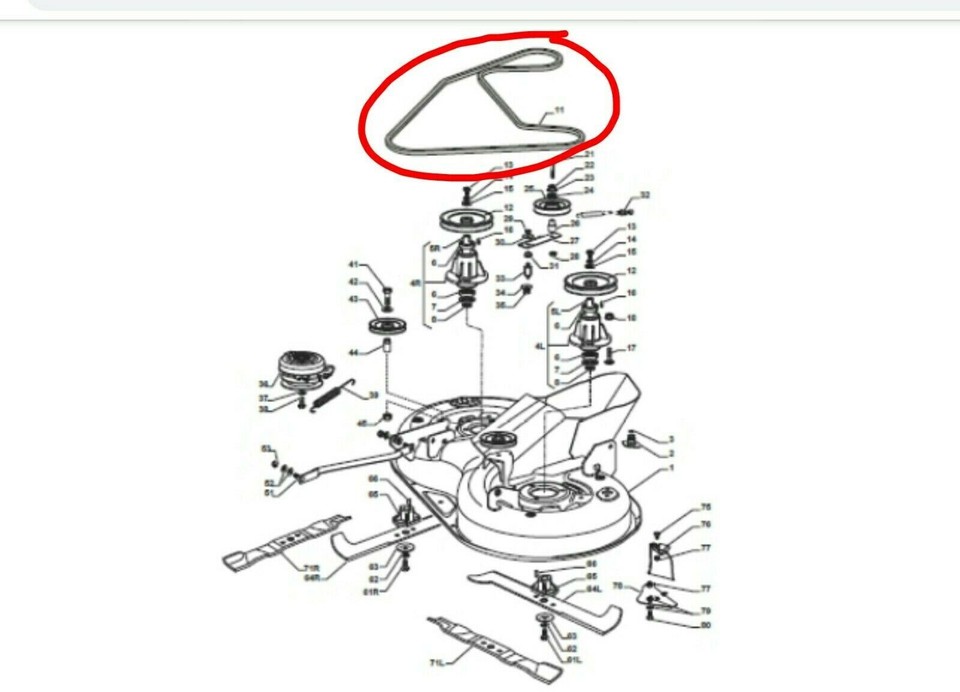 Mountfield Cutter Belt 36" Deck 1436M 1436H 1636H 1235M 1435E 1636 T35M ...