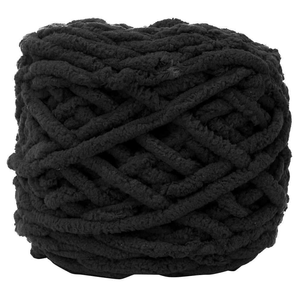 Single Ice Strip Yarn Needle Knitting Woven Blanket Slipper Line(Black ...