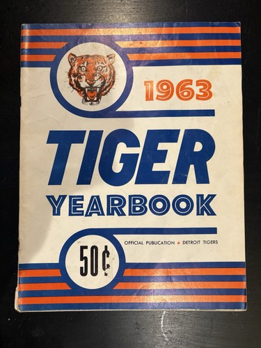 Vintage 1963 Detroit Tigers Baseball Yearbook Al Kaline Norm Cash Rocky ...