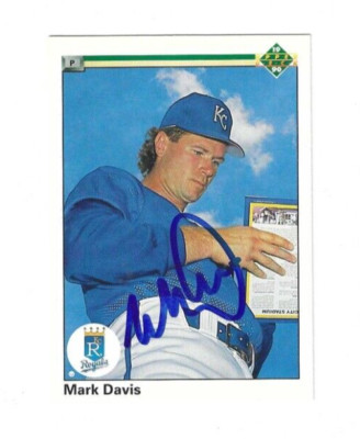 Signed Autographed MARK DAVIS Kansas City Royals 1990 Upper Deck #710 ...