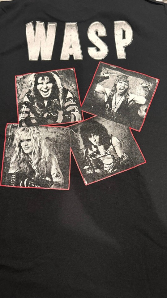 WASP - WASP T-Shirt Size L Hard Rock Glam Heavy Metal Ratt Poison ...