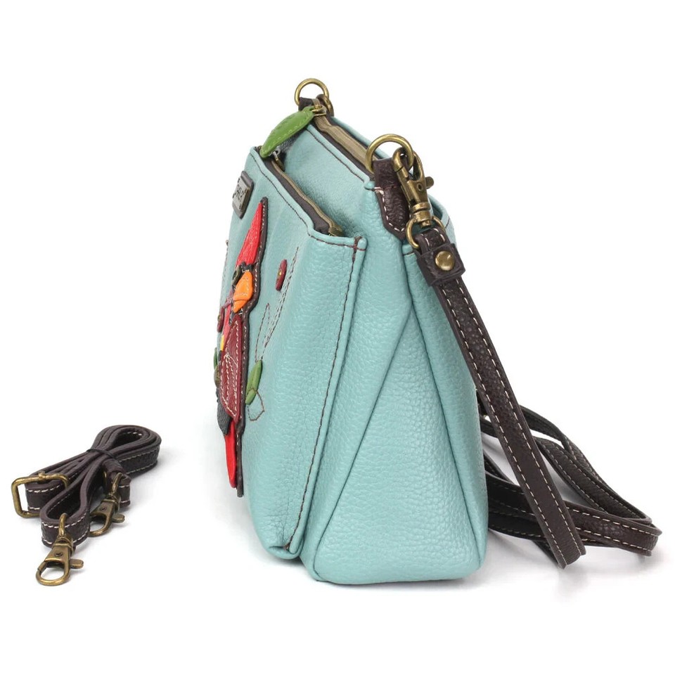 Chala CARDINAL Deluxe Crossbody RFID Protected Vegan Leather Bag (Blue ...