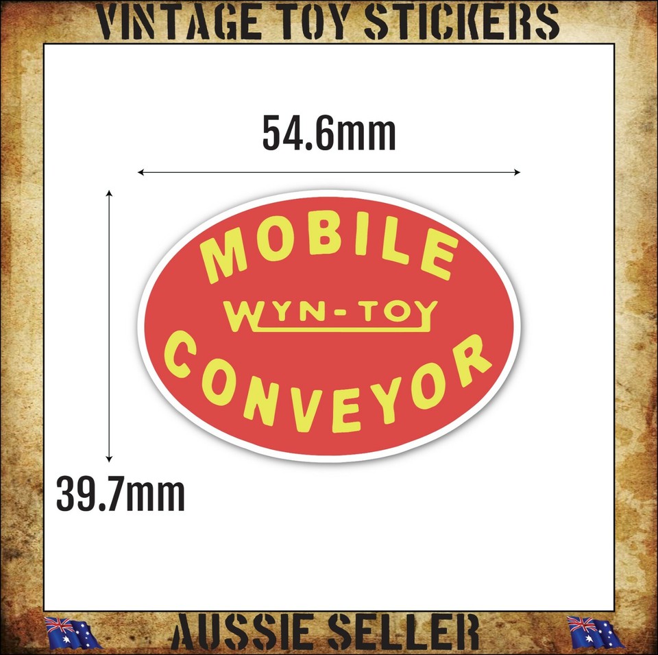 Wyn Toy Mobile Conveyor Sheet of 12 Red Vinyl Stickers | eBay